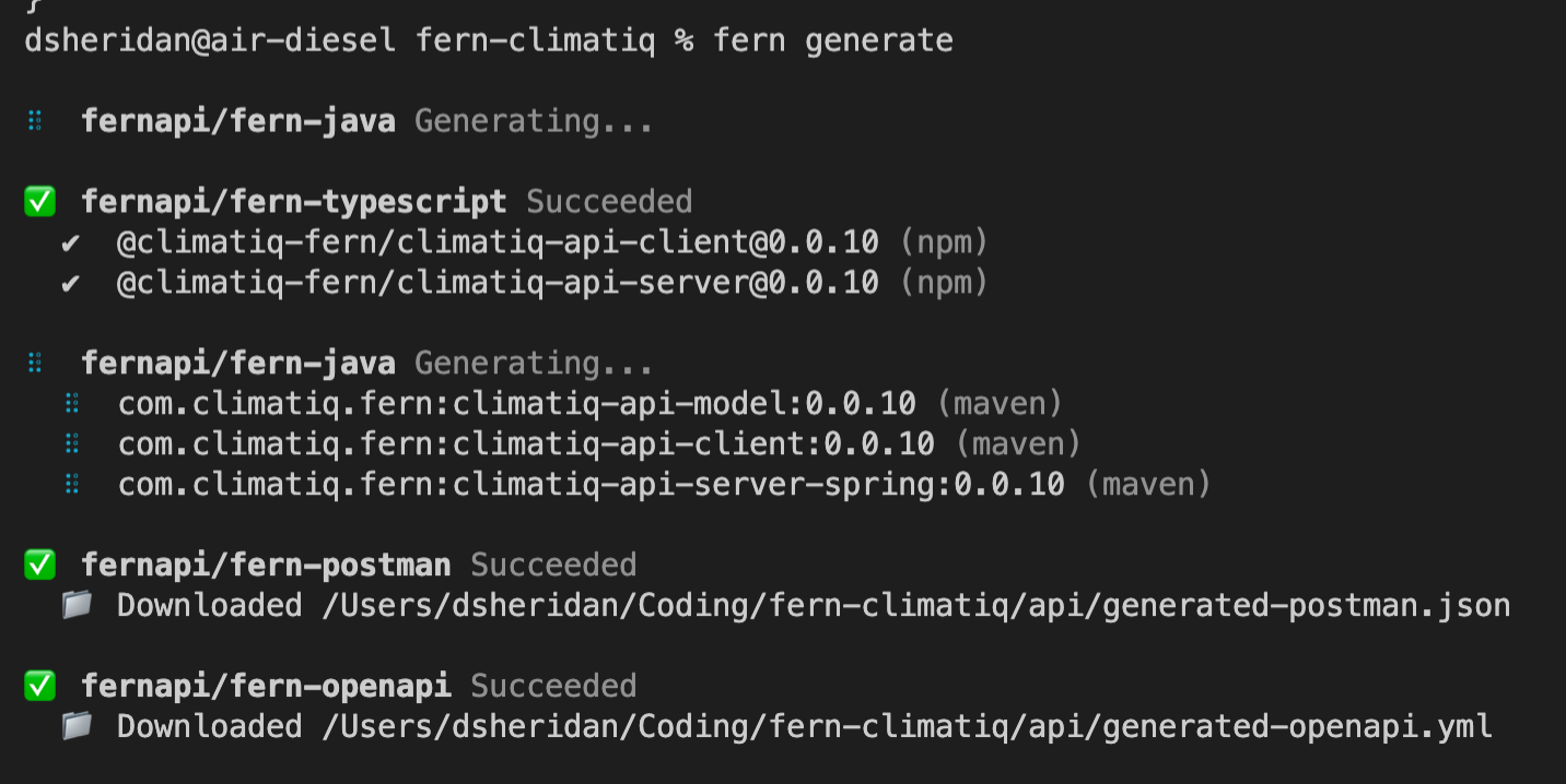 Duplicate Generator Messages In Terminal · Issue 403 · Fern Apifern · Github 