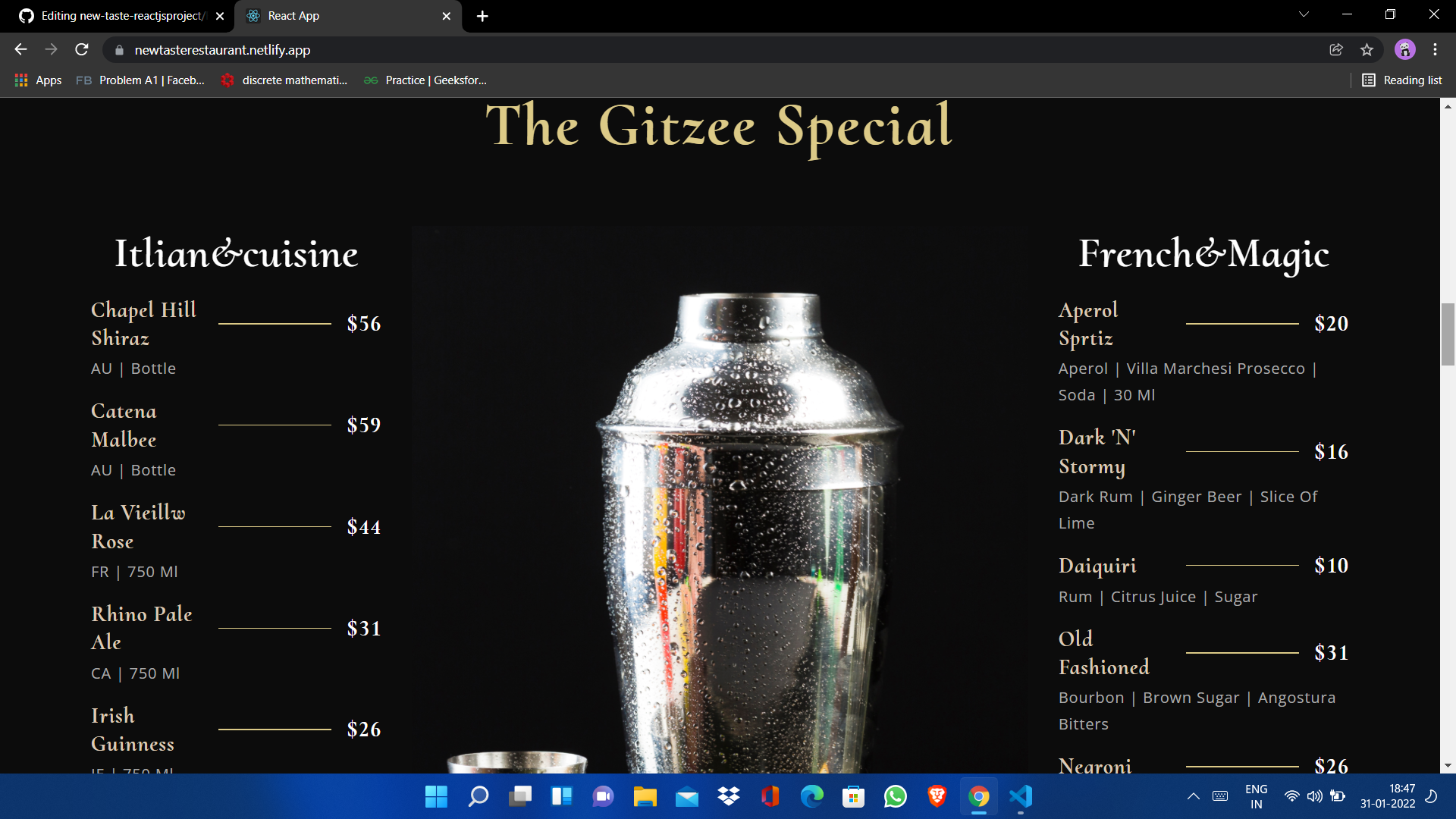 Github Shreyasahay245new Taste Reactjsproject Node Js Project Based On Javascript And Css