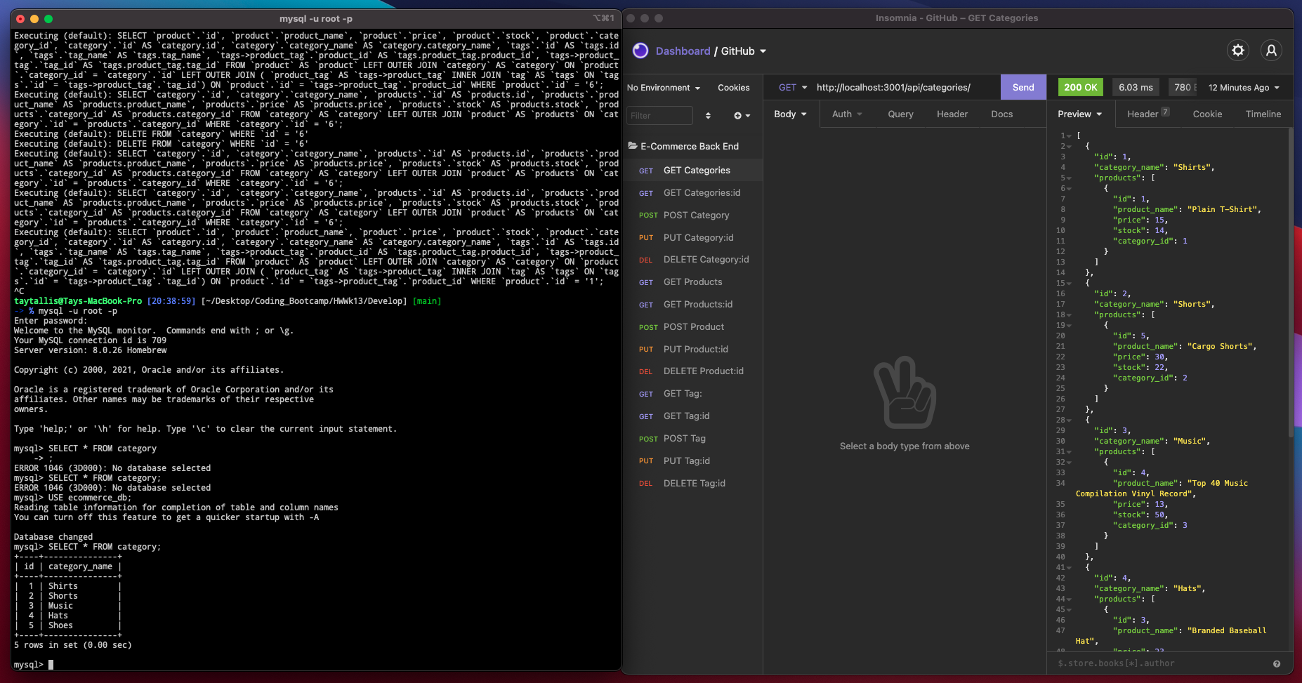 GitHub - Dinimar-Fishboi/E-Commerce-Back-end