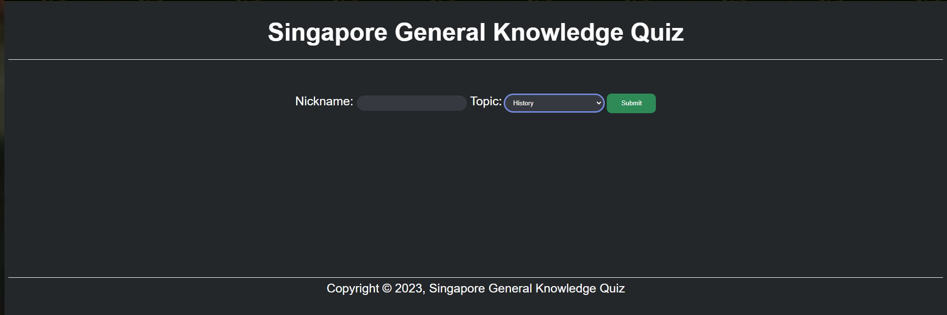 GitHub - ngchinchia/SingaporeQuizPHP: This is a Singapore Quiz project ...