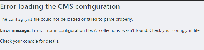 Error Loading The Cms Configuration · Issue 1628 · Decaporg Decap Cms · Github