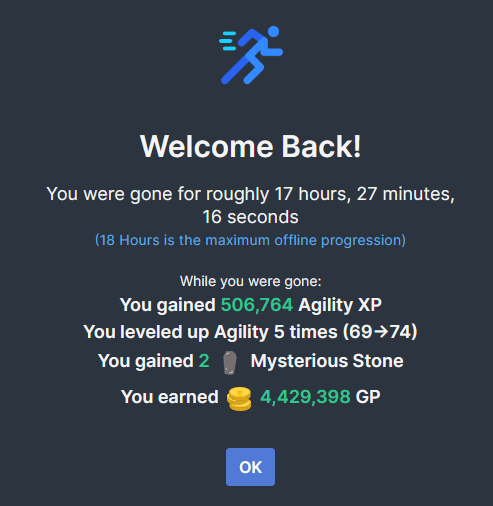 [Bug]: Stuck In Agility · Issue #2567 · MelvorIdle/melvoridle.github.io · GitHub