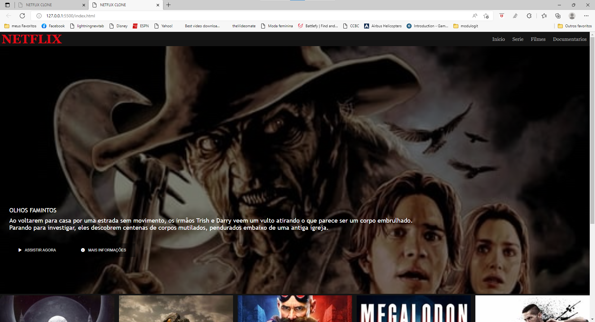 GitHub - vitor1914/Clone-Tela-Netflix: Pagina principal IDE Netflix