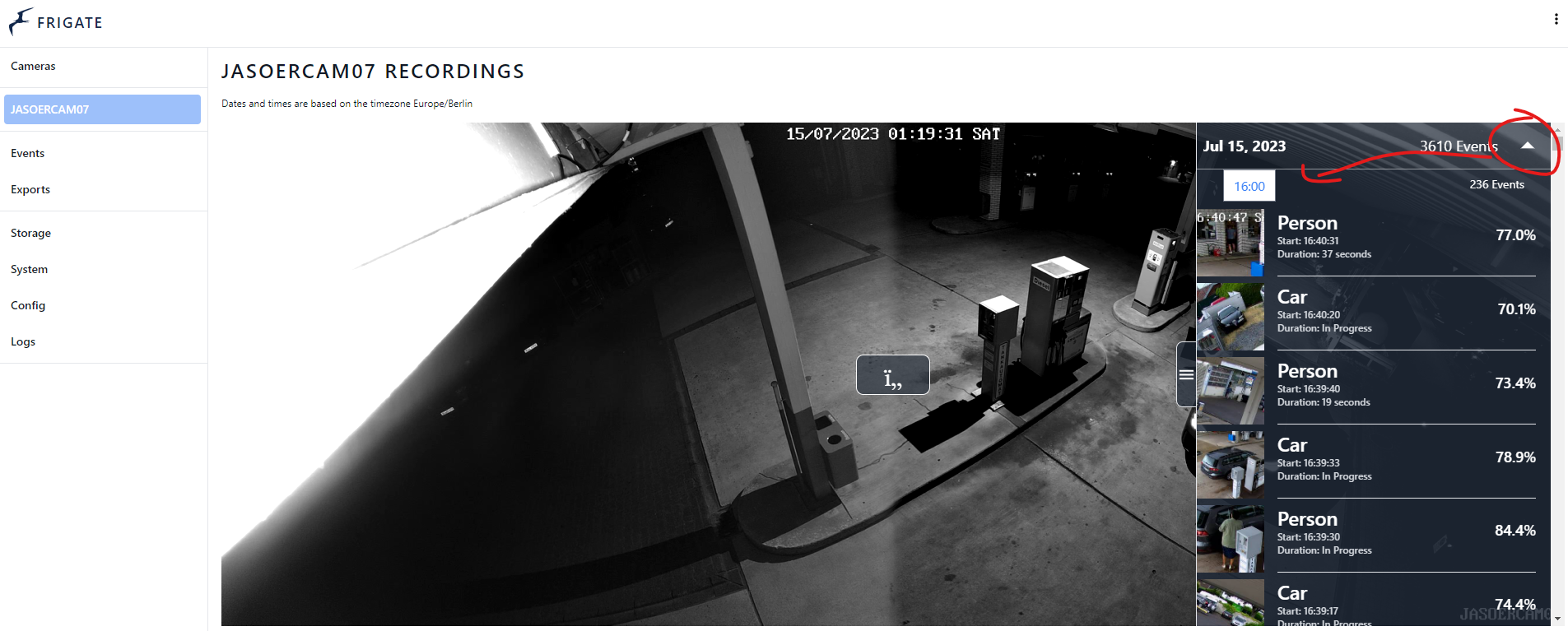 Expander Button For Hours At Recordings · Issue 7170 · Blakeblackshear Frigate · Github