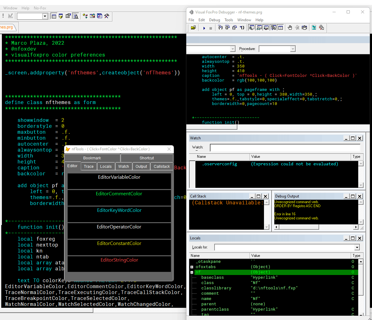 GitHub - vespina/nf-themes: Set VisualFoxpro colors using any color ...