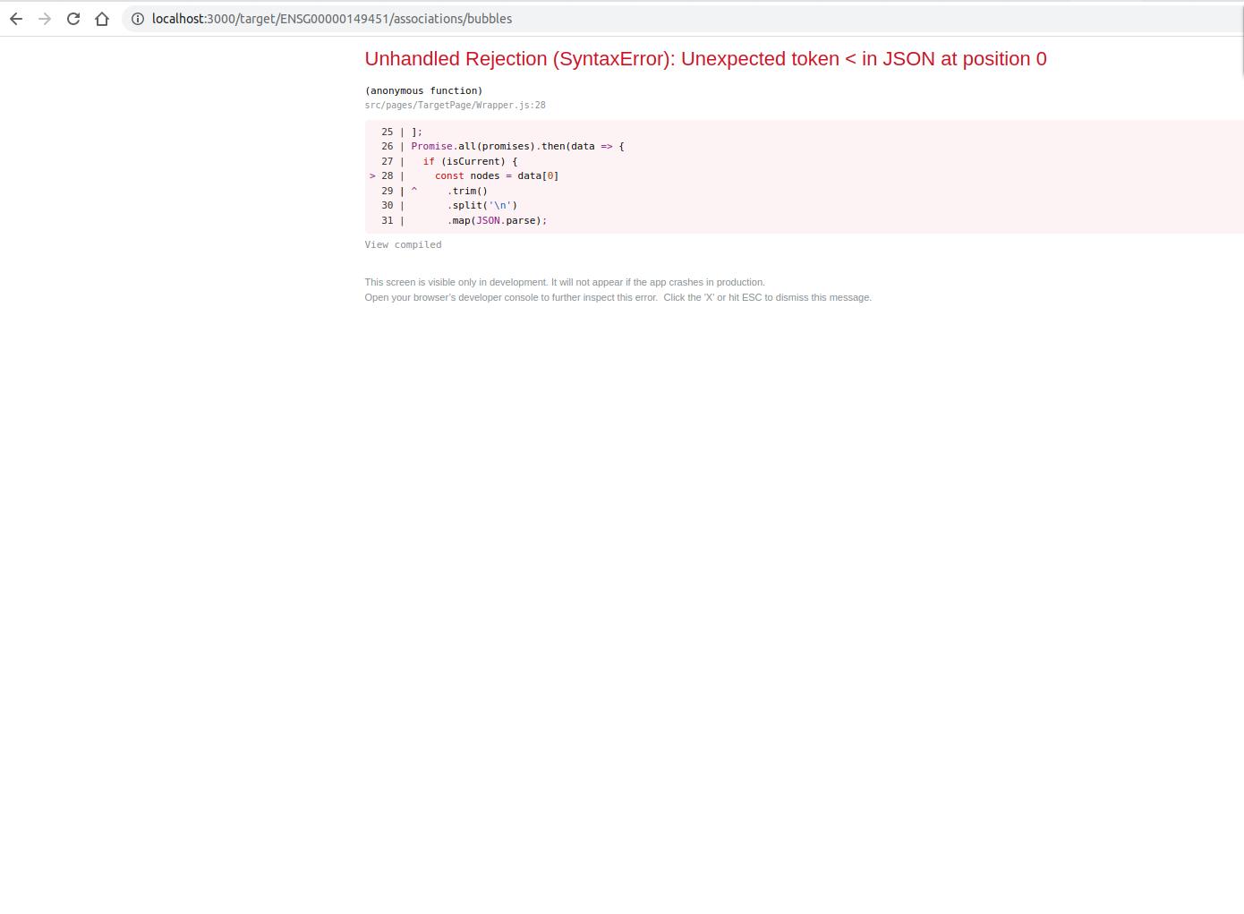 Issue in bubbles and graph tabs · Issue #2606 · opentargets/issues · GitHub