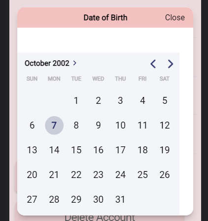 [UI] Account page-Calendar not aligned · Issue #171 · dylankapnias-uni/miniproject-2023-grp5 ...