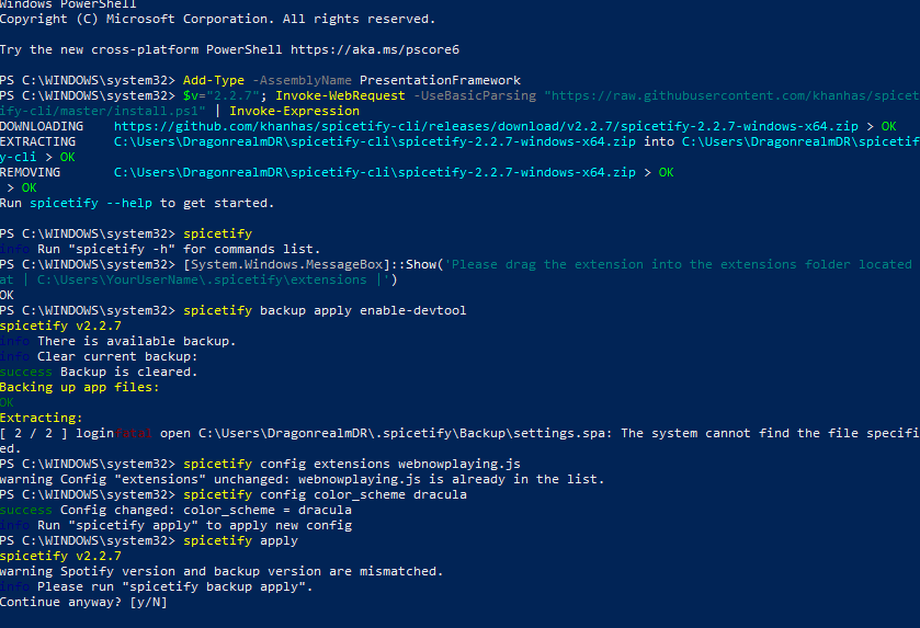 C:\Users\DragonrealmDR\.spicetify\Backup\settings.spa this file is missing · Issue #1347 ...