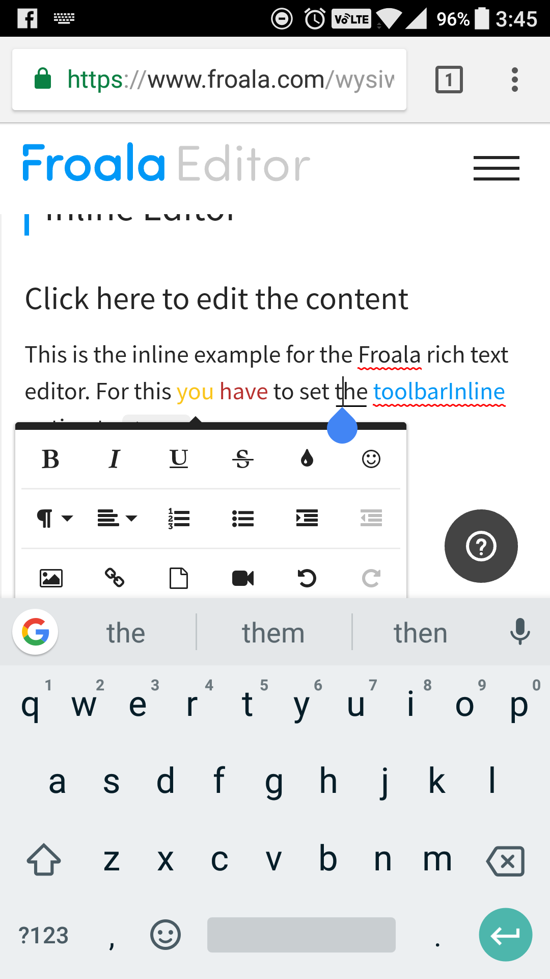 Mobile Inline Toolbar present after cursor selection changed · Issue #2327 · froala/wysiwyg ...