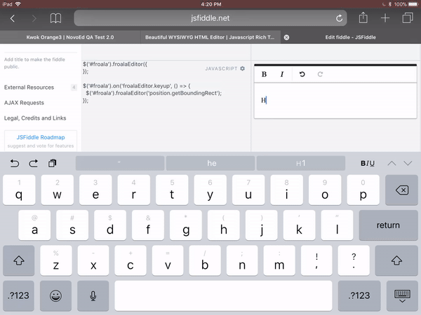 Ios Undo With Getboundingrect On Keyup Removes 1 Character At A Time · Issue 2363 · Froala