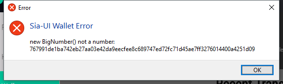 new BigNumber() not a number · Issue #2219 · NebulousLabs/Sia · GitHub