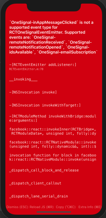 Error 3.5.0 OneSignal-inAppMessageClicked is not a supported event type for ...