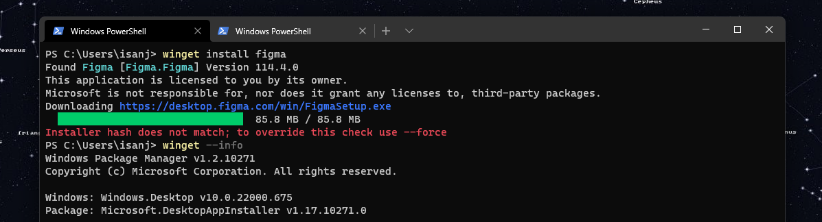 [Package Issue]: Figma Installer hash does not match error! · Issue #61292 · microsoft/winget ...