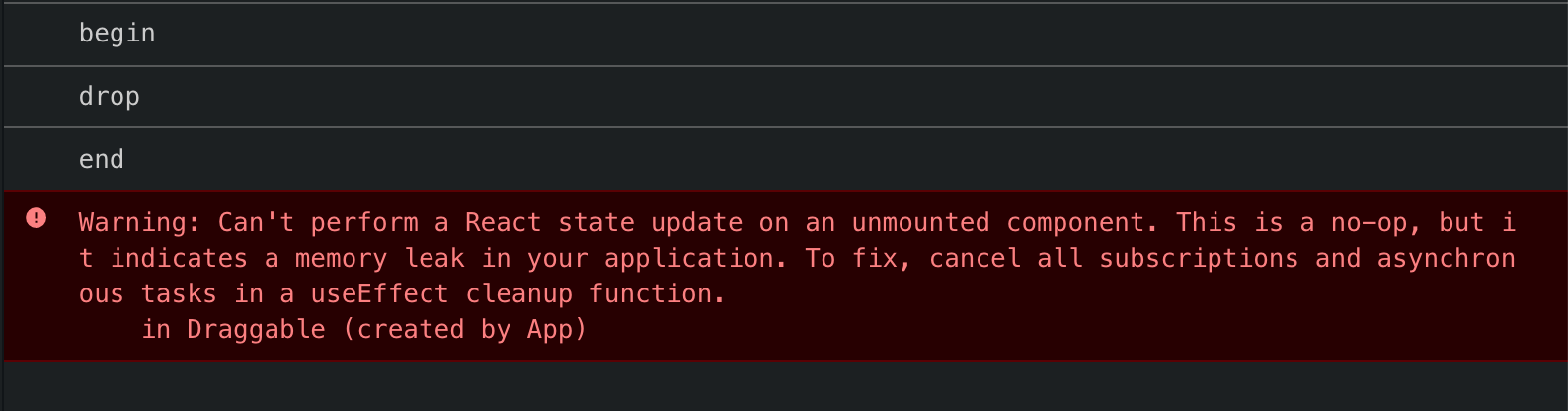 State changes in `end` fail with React warning · Issue #1435 · react ...