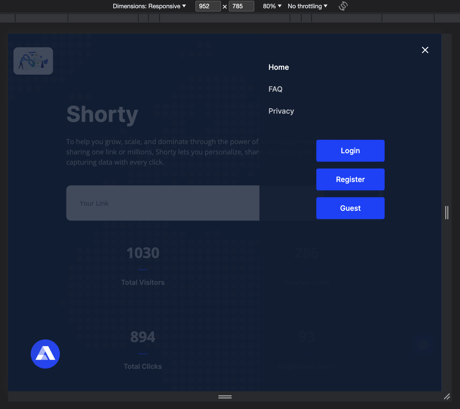 Navbar Alignment Issue · Issue #233 · apoorvaron/Shorty · GitHub
