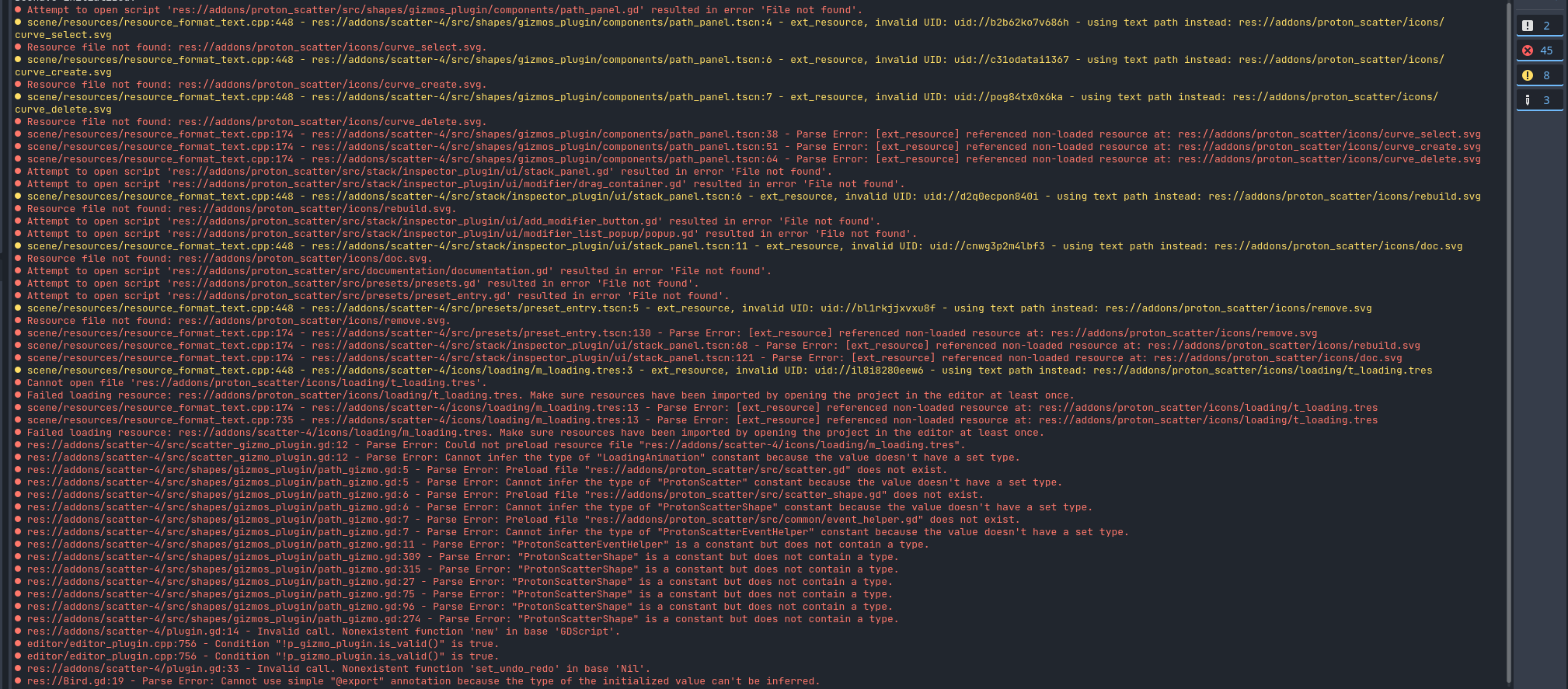Errors under Windows with rc1 · Issue #103 · HungryProton/scatter · GitHub