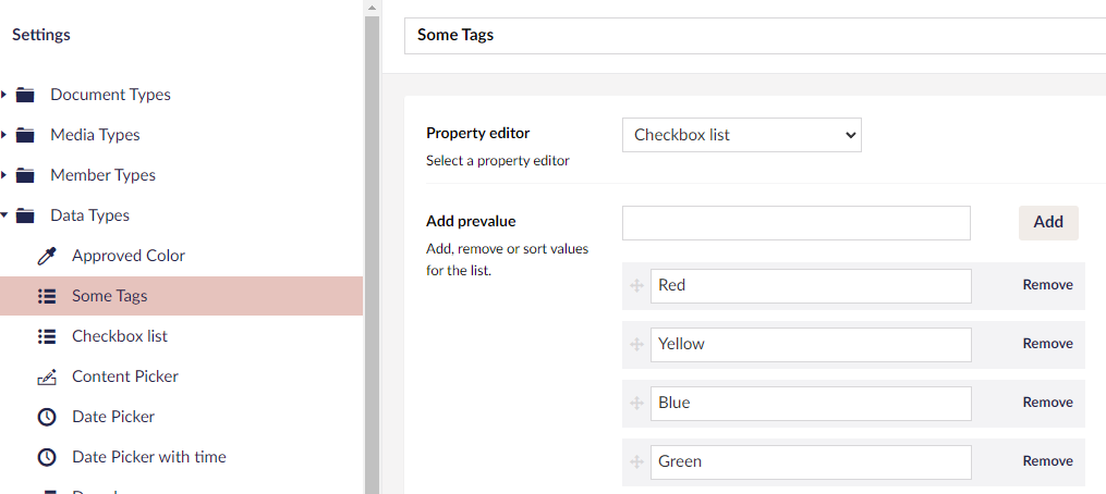 Changing prevalues in Checkbox list does not clear old values · Issue #26 · umbraco/Umbraco ...