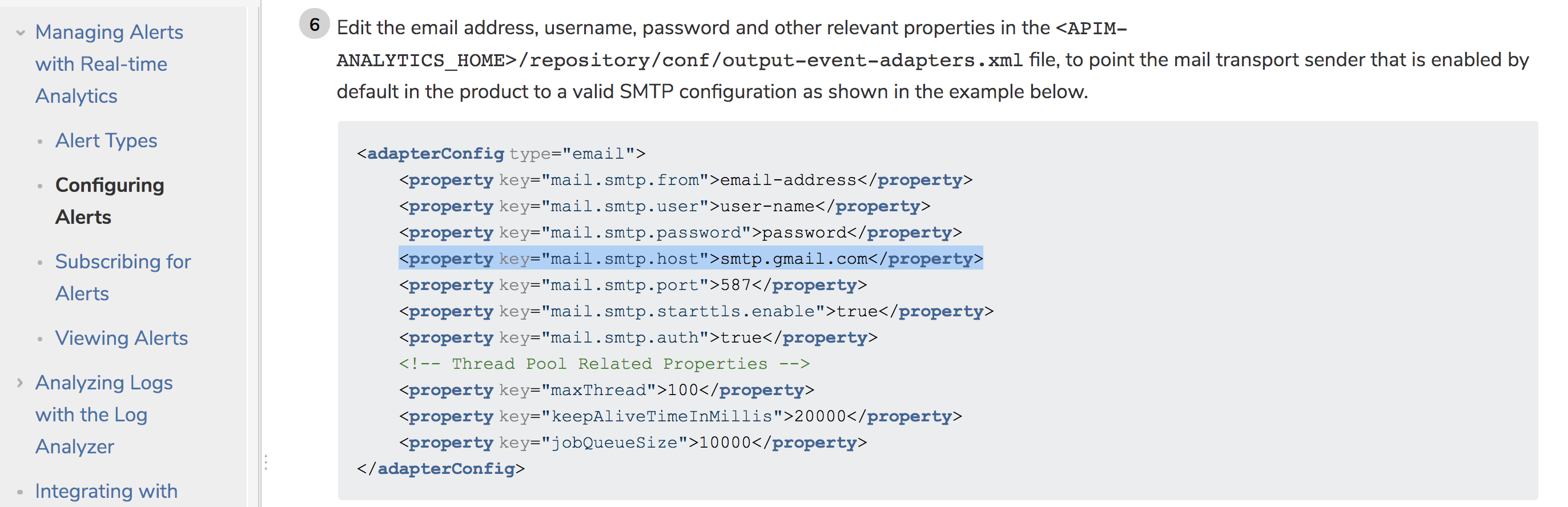 [Docs] [APIM 2.6.0] Need to mention the properties W.R.T configuring Email alerts · Issue #1491 ...