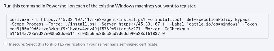 Window's RKE2 registration command missing "Powershell" · Issue #3952 · rancher/dashboard · GitHub