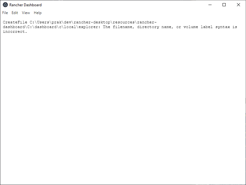 Rancher Dashboard Integration - Dashboard Doesnt' Load on Windows · Issue #1765 · rancher ...