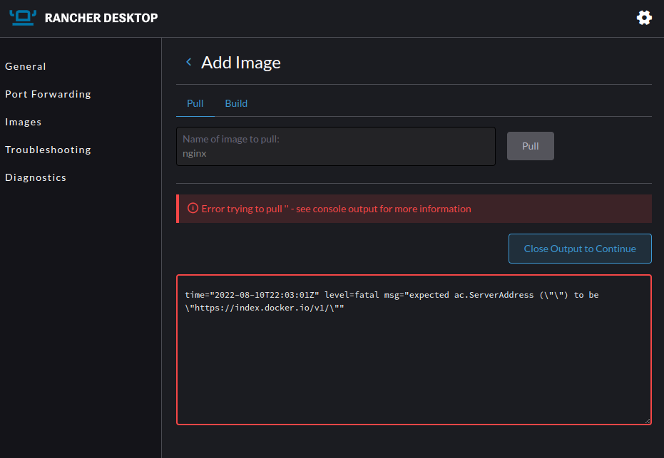 `nerdctl` Sometimes Breaks Failing To Get A Non Empty Serveraddress Field · Issue 2689