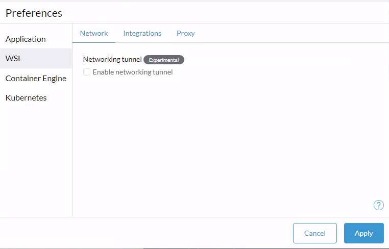 Preferences: Extra padding in WSL Network & Integrations tabs · Issue #4578 · rancher-sandbox ...