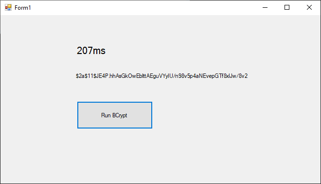 BCrypt runs extremely slow on WinForms · Issue #92 · BcryptNet/bcrypt.net · GitHub