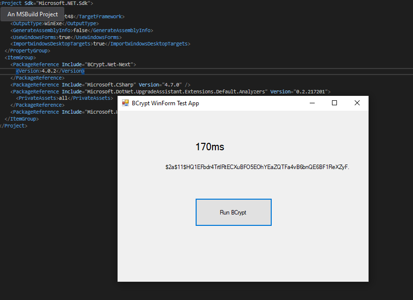 BCrypt runs extremely slow on WinForms · Issue #92 · BcryptNet/bcrypt.net · GitHub