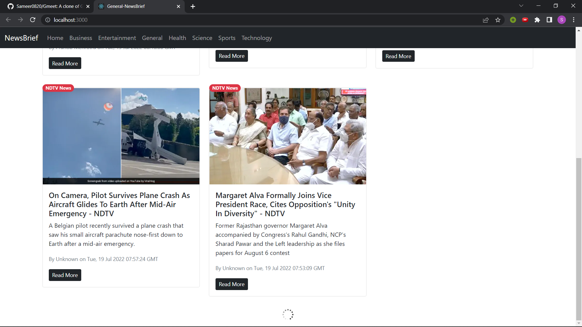 GitHub - Sameer0820/NewsApp: An app to read daily news.