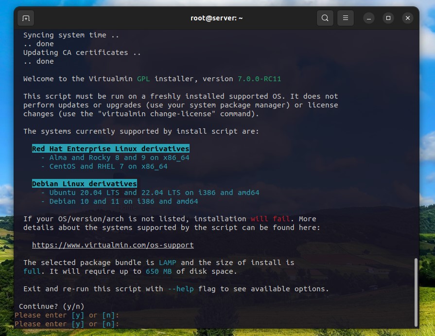 Input From Keyboard Not Working With The Latest Installation Script · Issue 75 · Virtualmin 2424