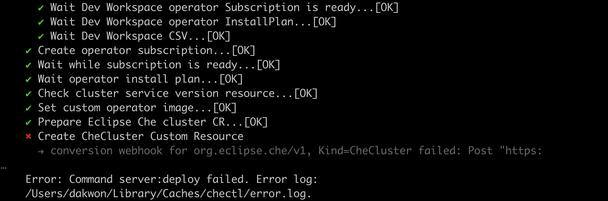 Cannot Install Eclipse Che With Chectl Next On Openshift · Issue 21461 · Eclipse Che Che · Github