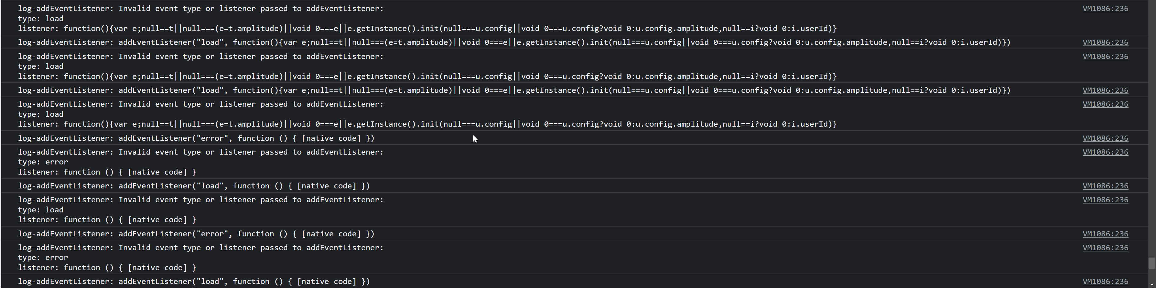 'log-addEventListener' prints a lot of errors to console · Issue #335 · AdguardTeam/Scriptlets ...