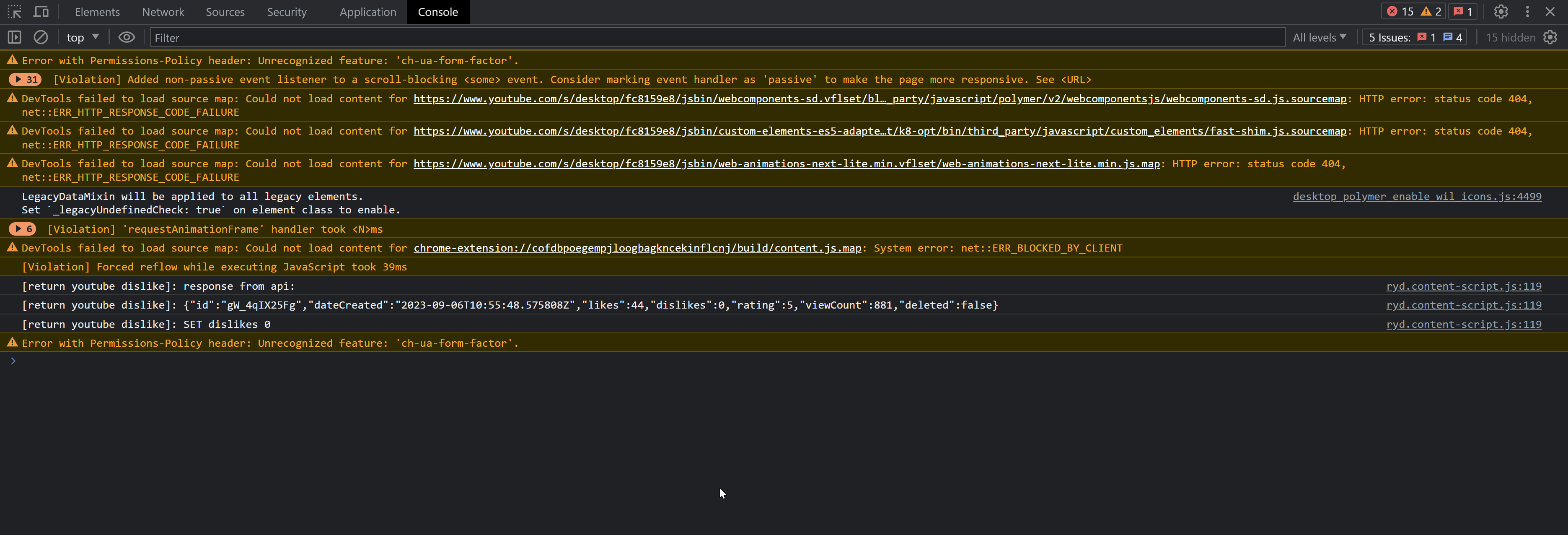 Logging of applied scriptlets does not work when the filtering log is open · Issue #2481 ...