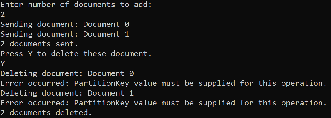 PartitionKey value must be supplied for this operation: Cosmos DB ...