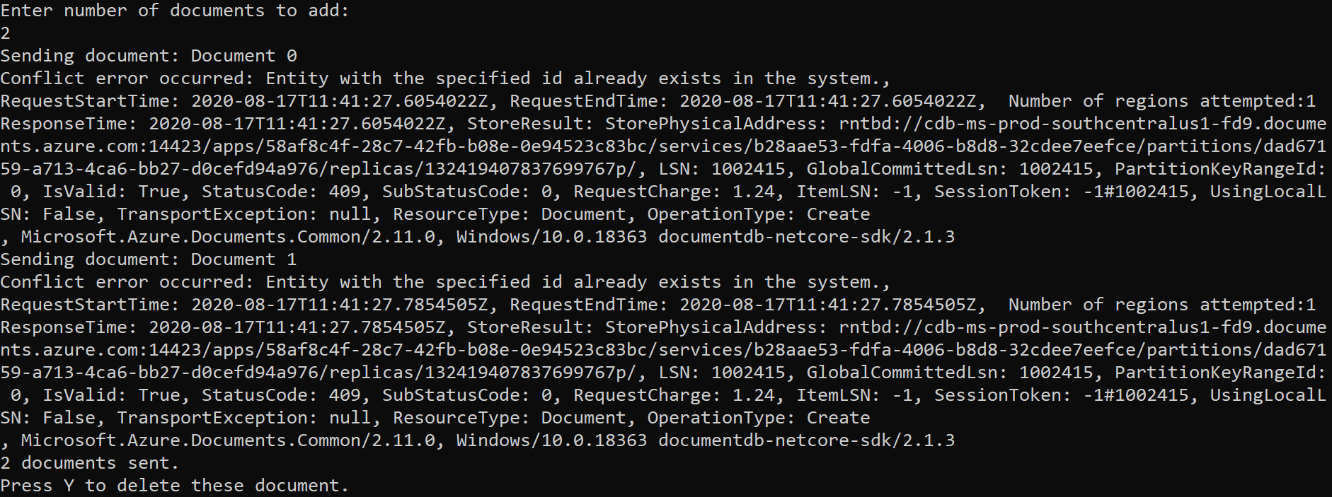 PartitionKey value must be supplied for this operation: Cosmos DB · Issue #1 · benperk ...