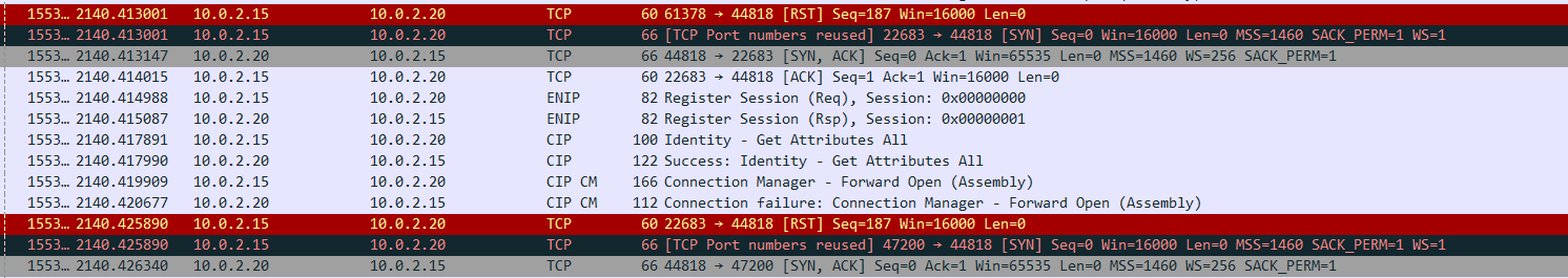 In The Process Of Connecting With Plc Forward Open Issue · Issue 