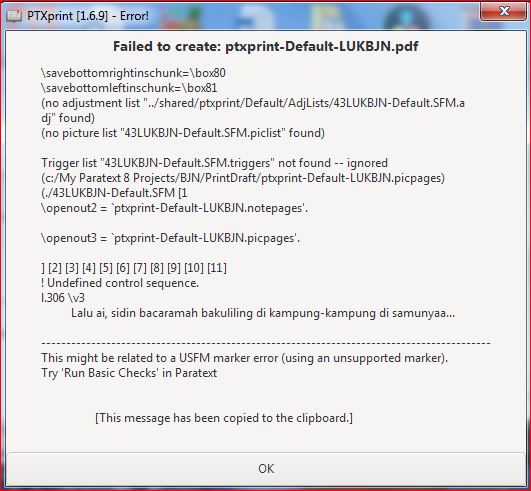 ptxprint error messages · Issue #448 · sillsdev/ptx2pdf · GitHub