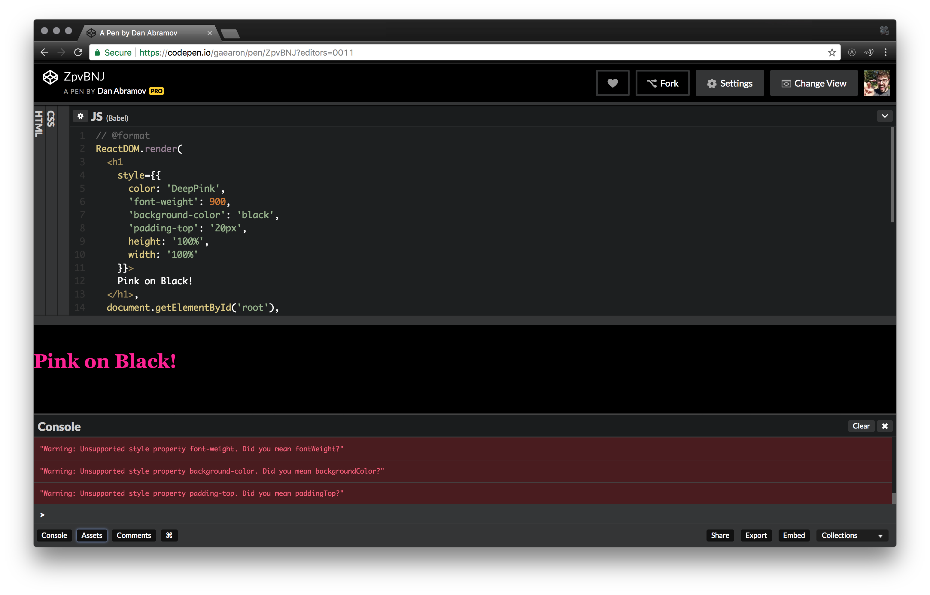 Remove Warnings For Unsupported Style Properties · Issue 11315 · Facebook React · Github