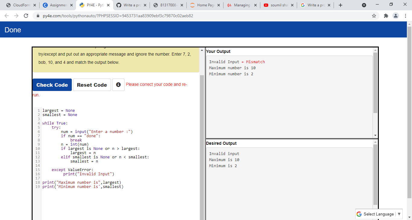Write a program that repeatedly prompts a user for integer numbers ...