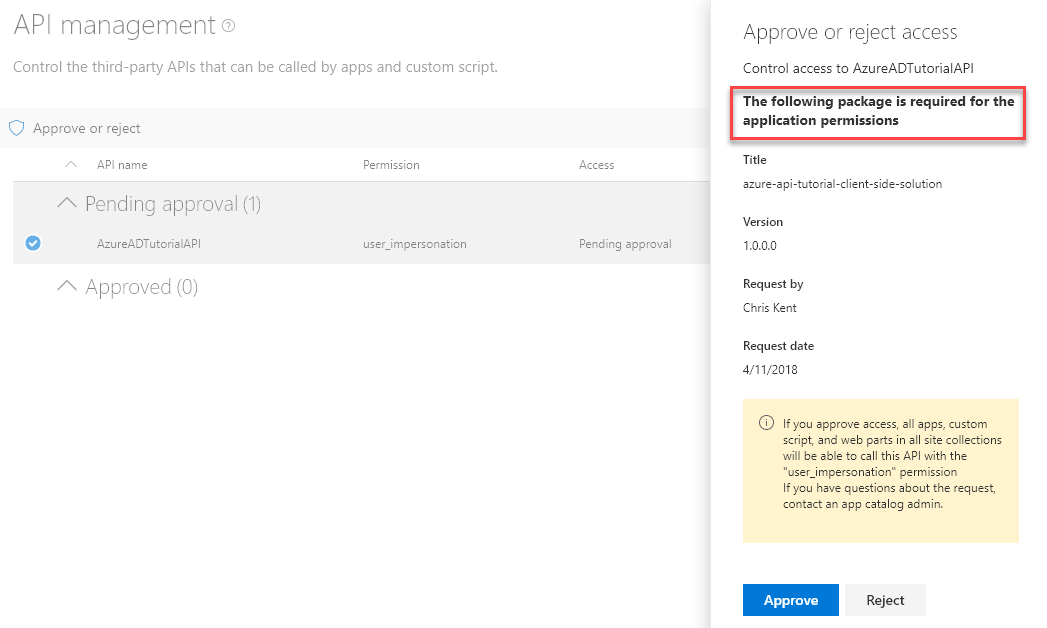 Unclear wording in API Management approval panel · Issue #1634 · SharePoint/sp-dev-docs · GitHub