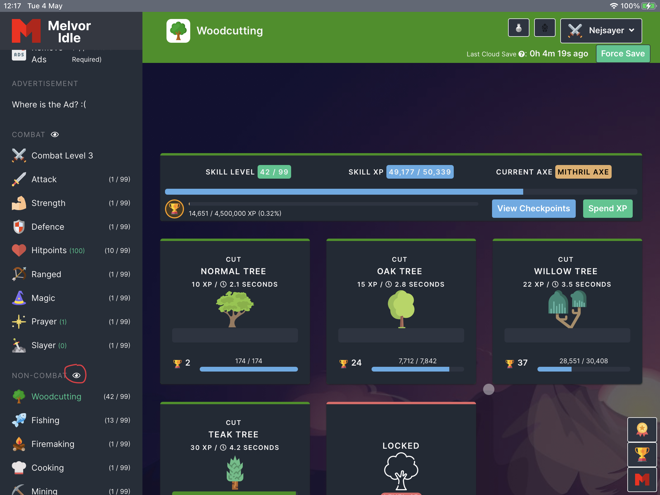 Non-Combat tab disappears when minimised · Issue #956 · MelvorIdle/melvoridle.github.io · GitHub