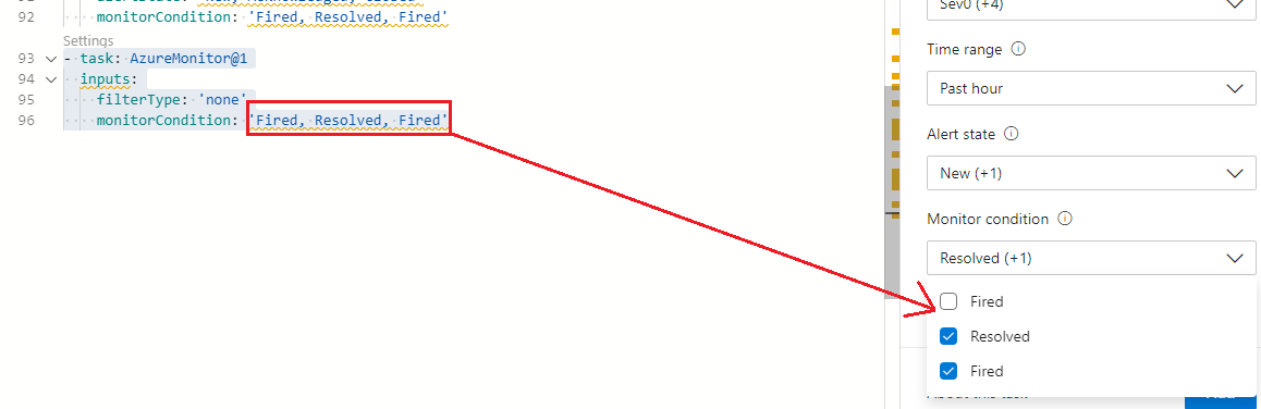 AzureMonitorV1 - Extra space in the Fired option · Issue #15636 ...