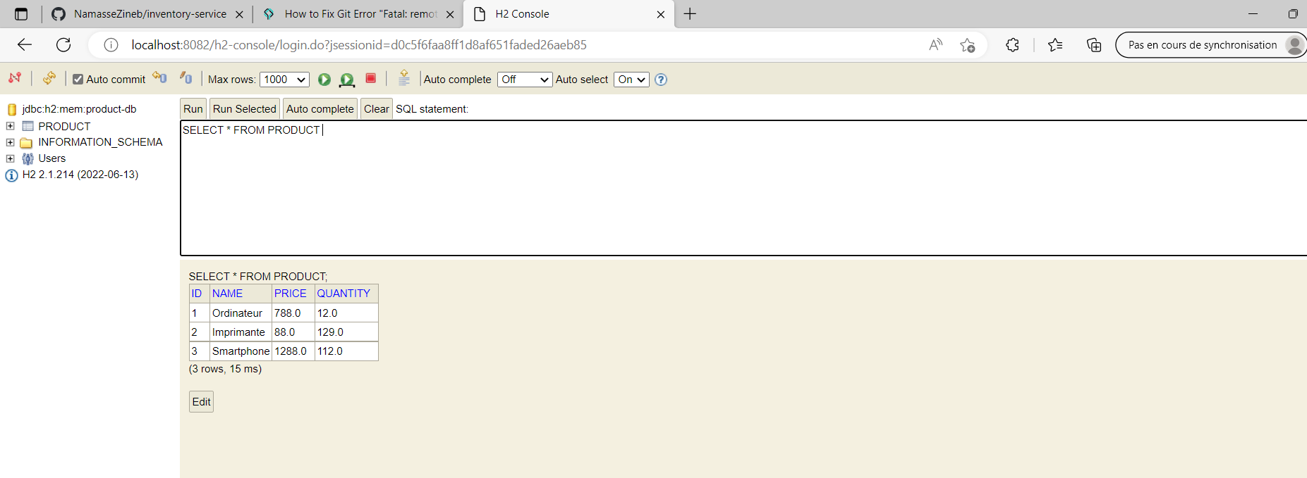 GitHub - NamasseZineb/inventory-service