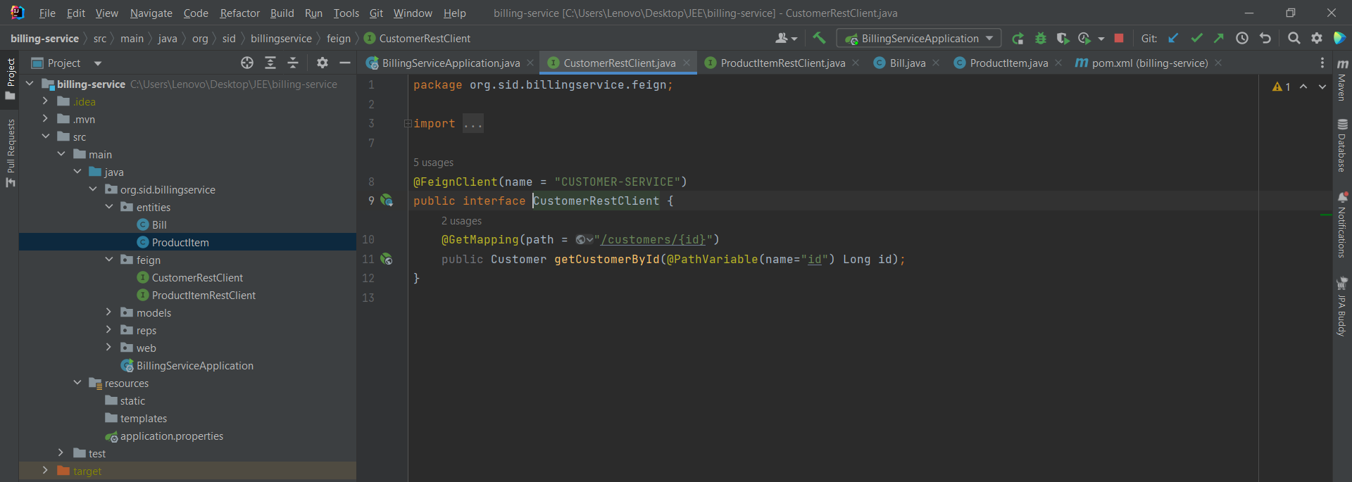 GitHub - NamasseZineb/billiing-service