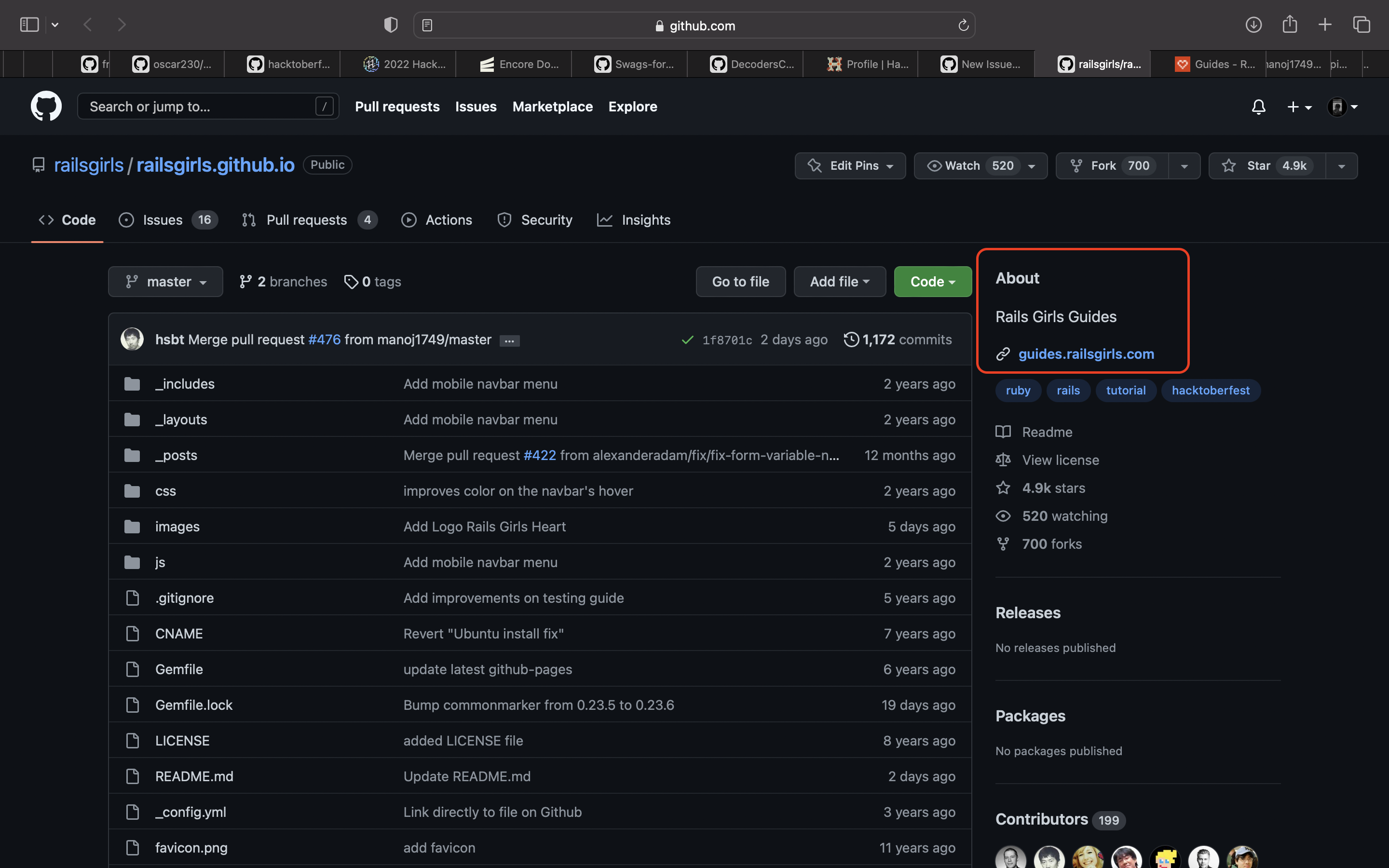 Need to update Link in sidebar · Issue #477 · railsgirls/guides.railsgirls.com · GitHub