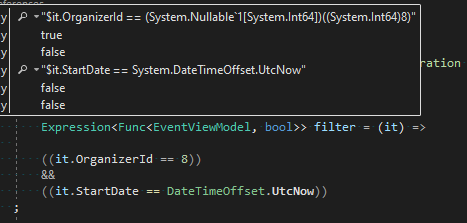 InvalidOperationException when filtering some DateTimeOffset field with another field · Issue ...