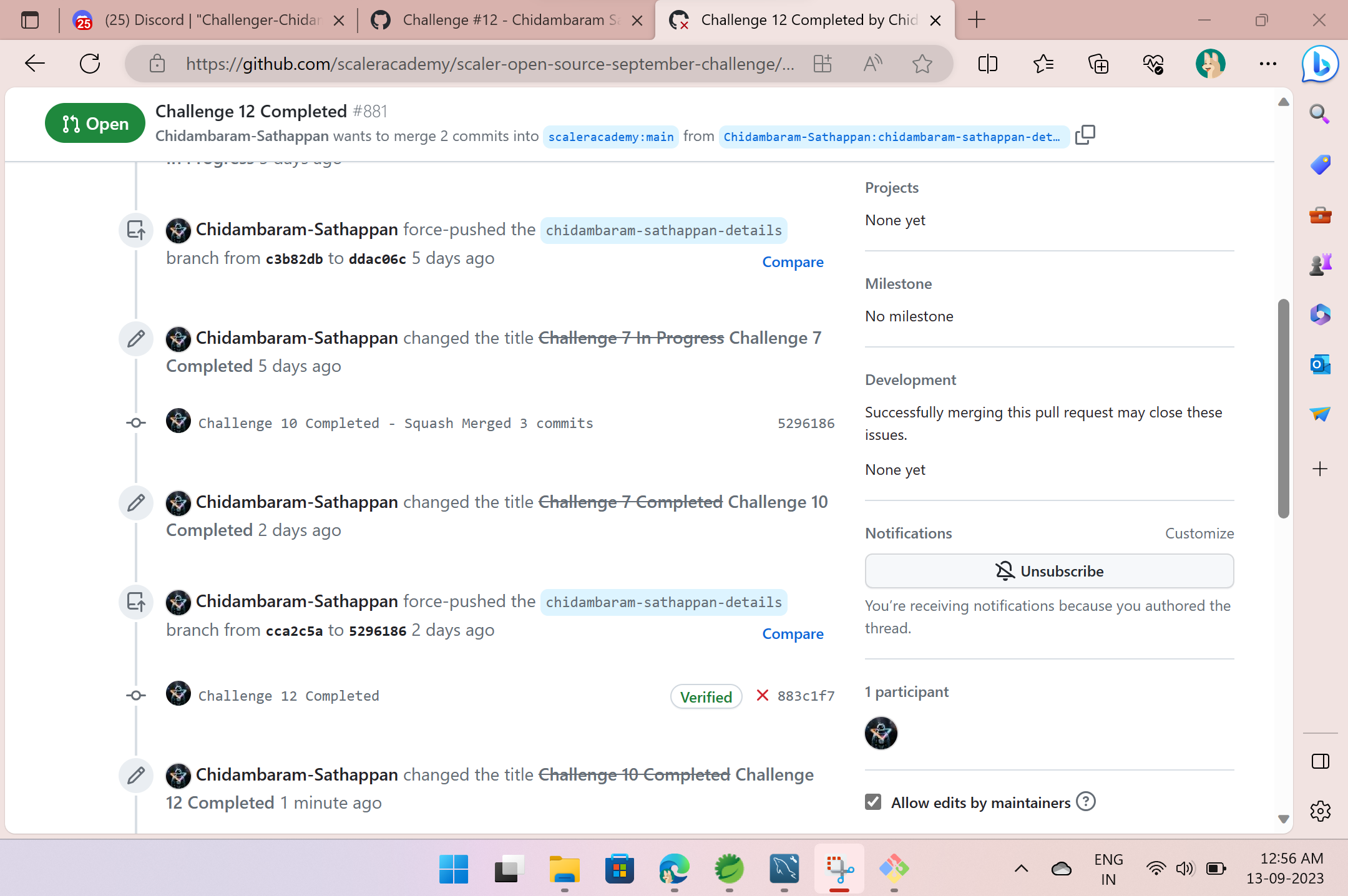 Challenge #12 - Chidambaram Sathappan · Issue #372 · scaleracademy/scaler-open-source-september ...