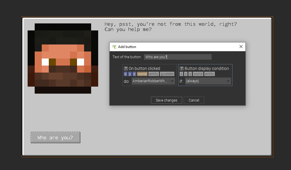 Button in GUI doesn't open other GUI. · Issue #1503 · MCreator/MCreator · GitHub