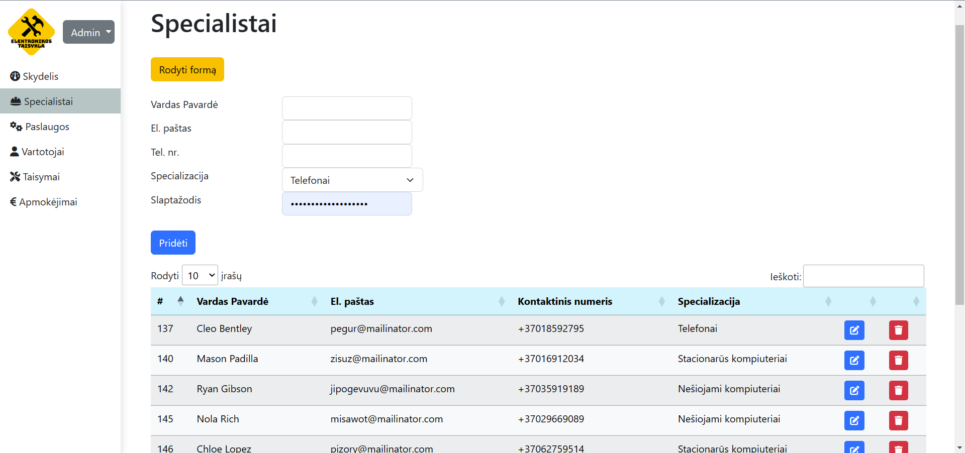 GitHub - jonas-jasul/elektronikosTaisykla