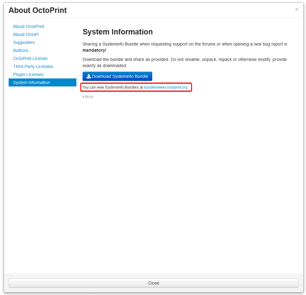 [Request] Move the systeminfo txt data to it's own semi-hidden view under a URL or query ...